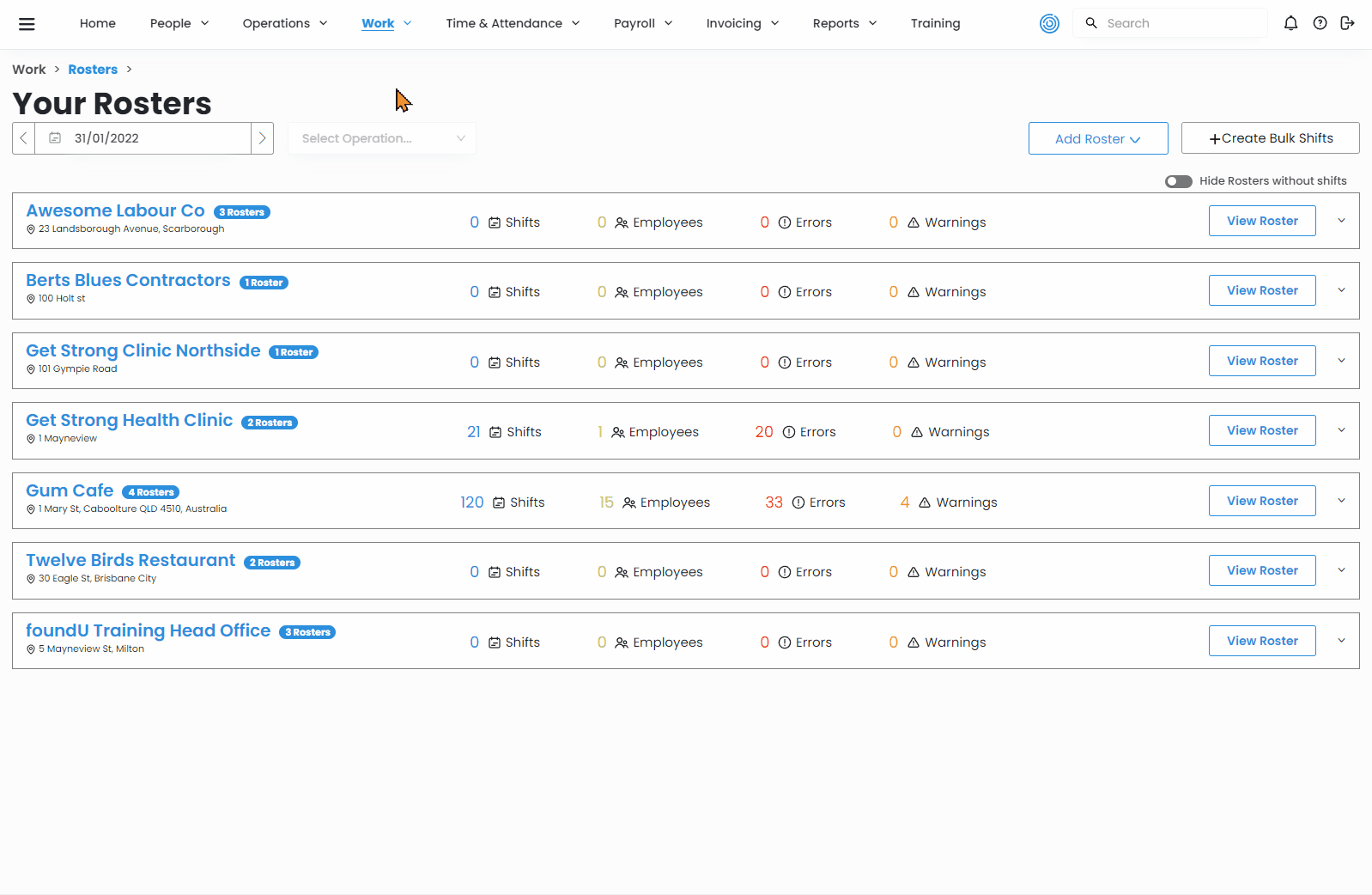 Roster Templates – foundU